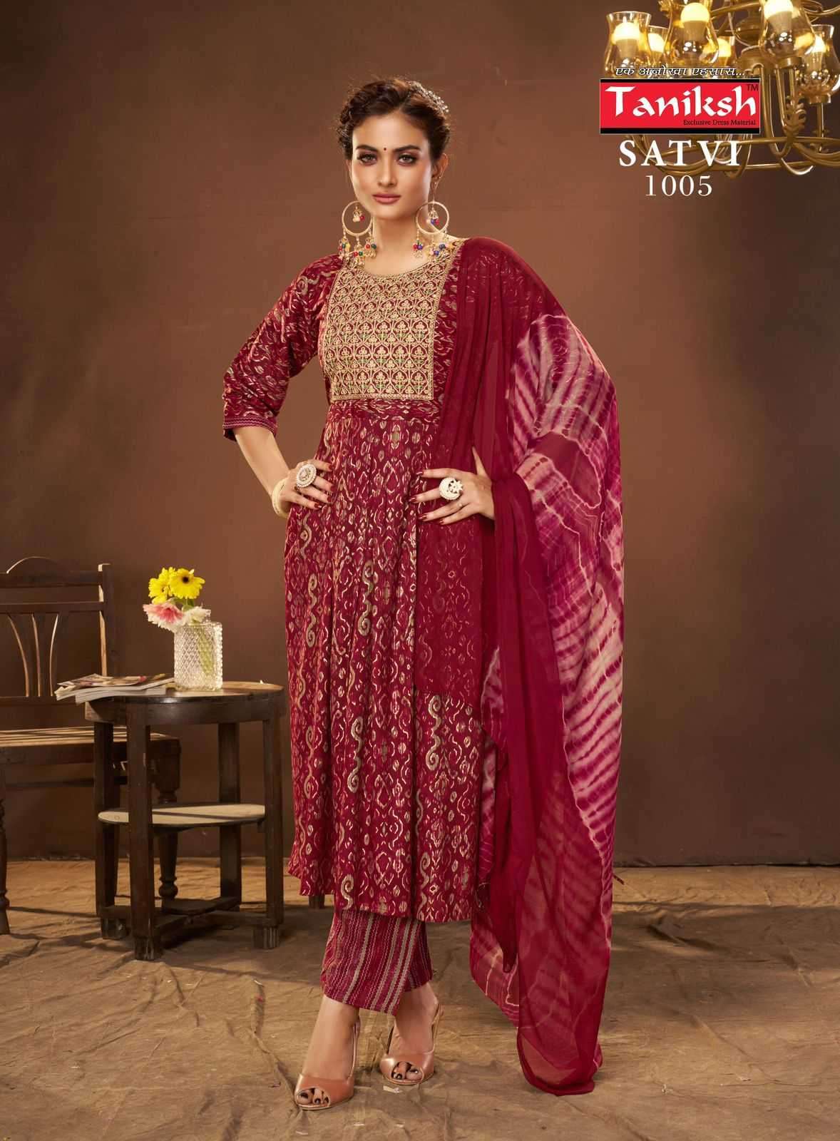 Taniksh Satvi Anarkali Style Silk with festival Special Designer ...