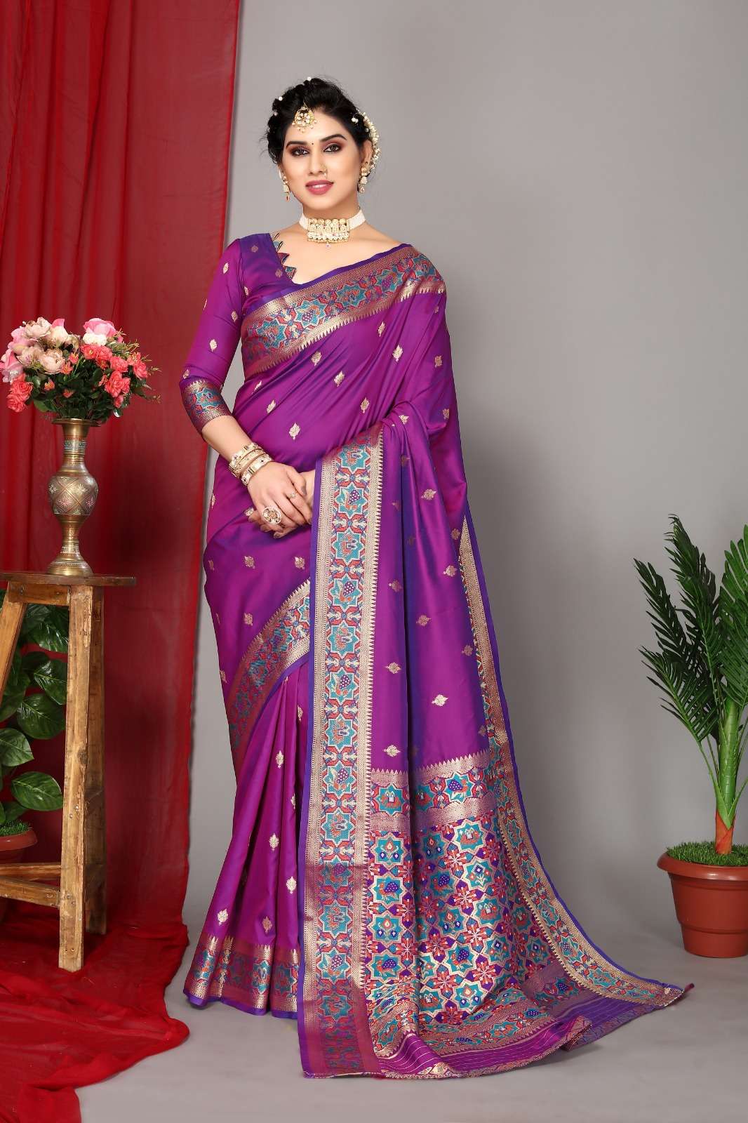 Traditional Paithani Design Soft SIlk With Function Special saree ...