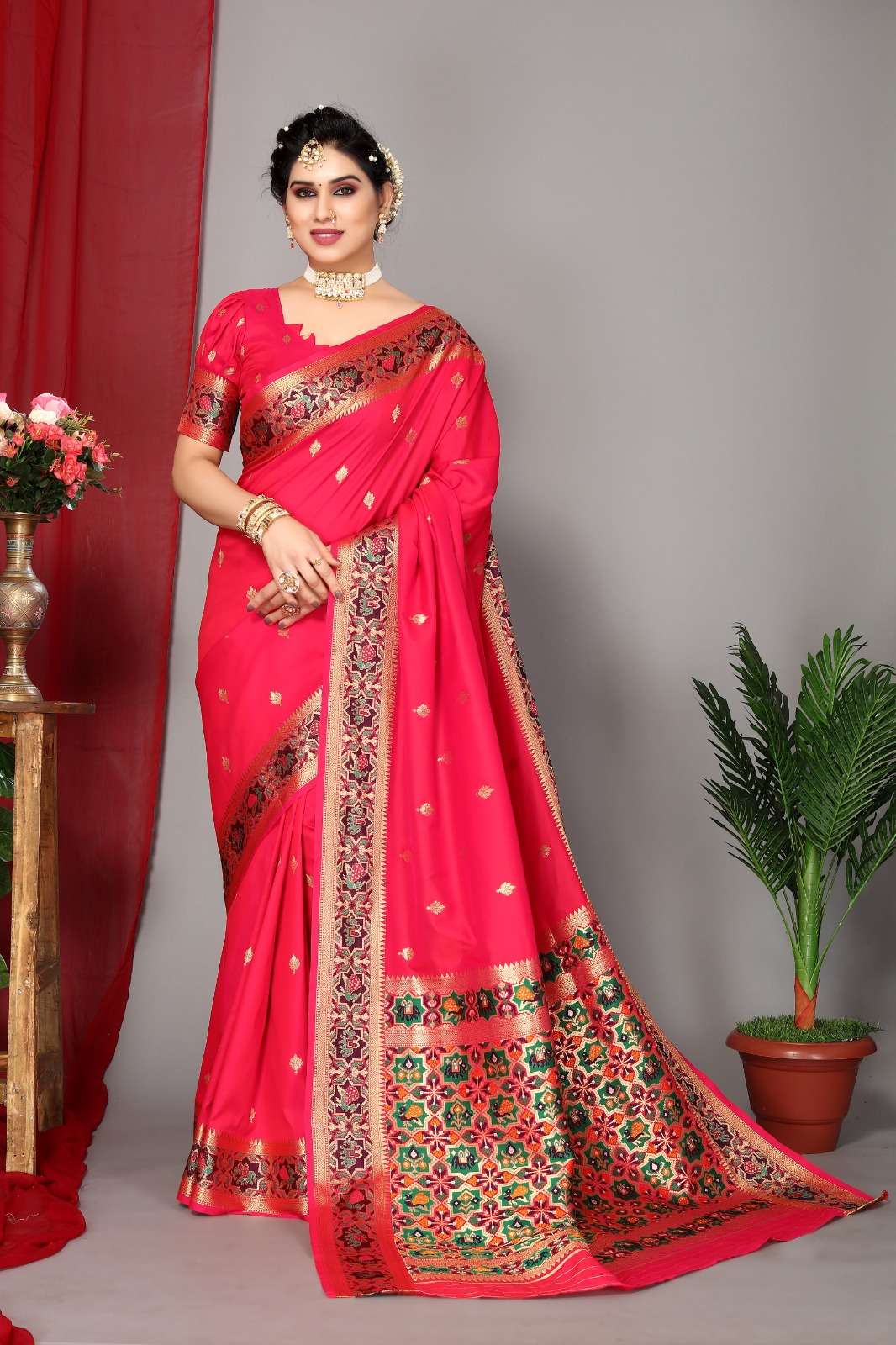 Traditional Paithani Design Soft SIlk With Function Special saree ...