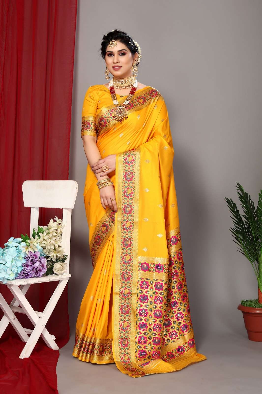 Traditional Paithani Design Soft SIlk With Function Special saree ...