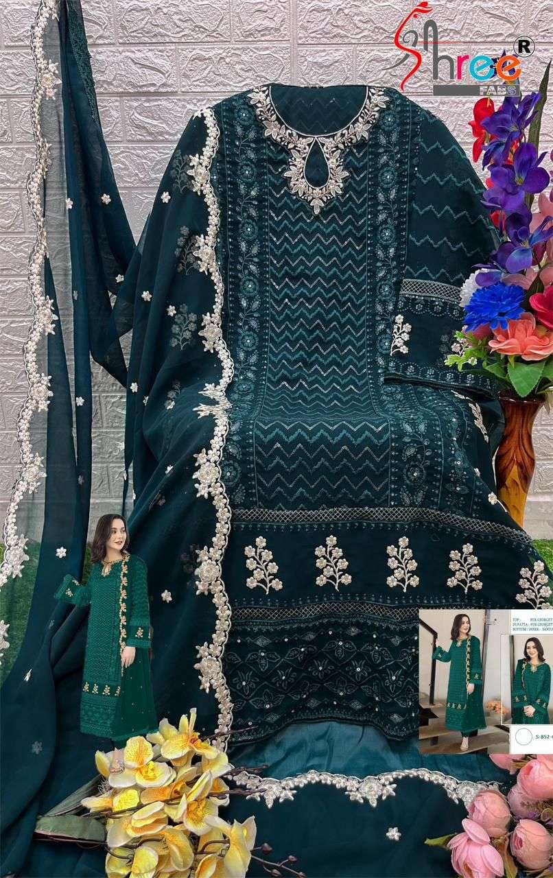 Hania Aamir Exclusive Pakistani Suits Collection By Shree Fabs S 852 suits