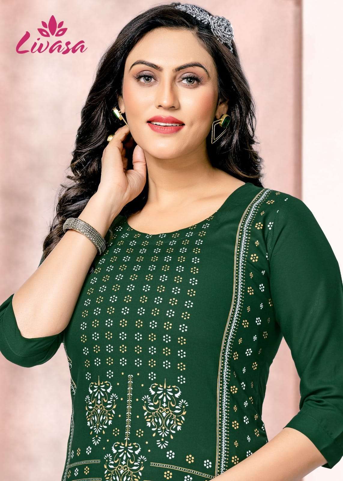 hirwa livasa aqua vol 5 Rayon with fancy Straight Kurti collection at ...