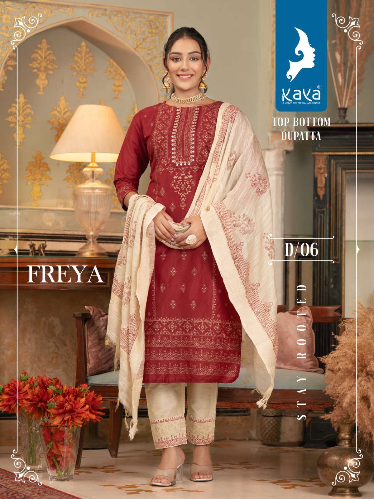 kaya present freya Silk with fancy Block Print Readymade suits ...