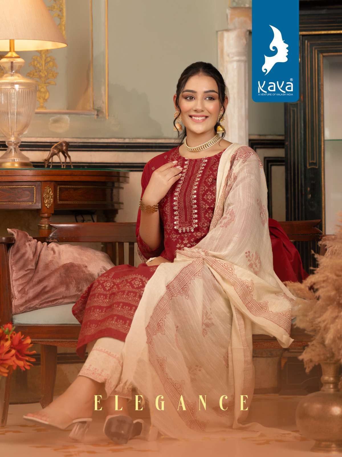 kaya present freya Silk with fancy Block Print Readymade suits ...