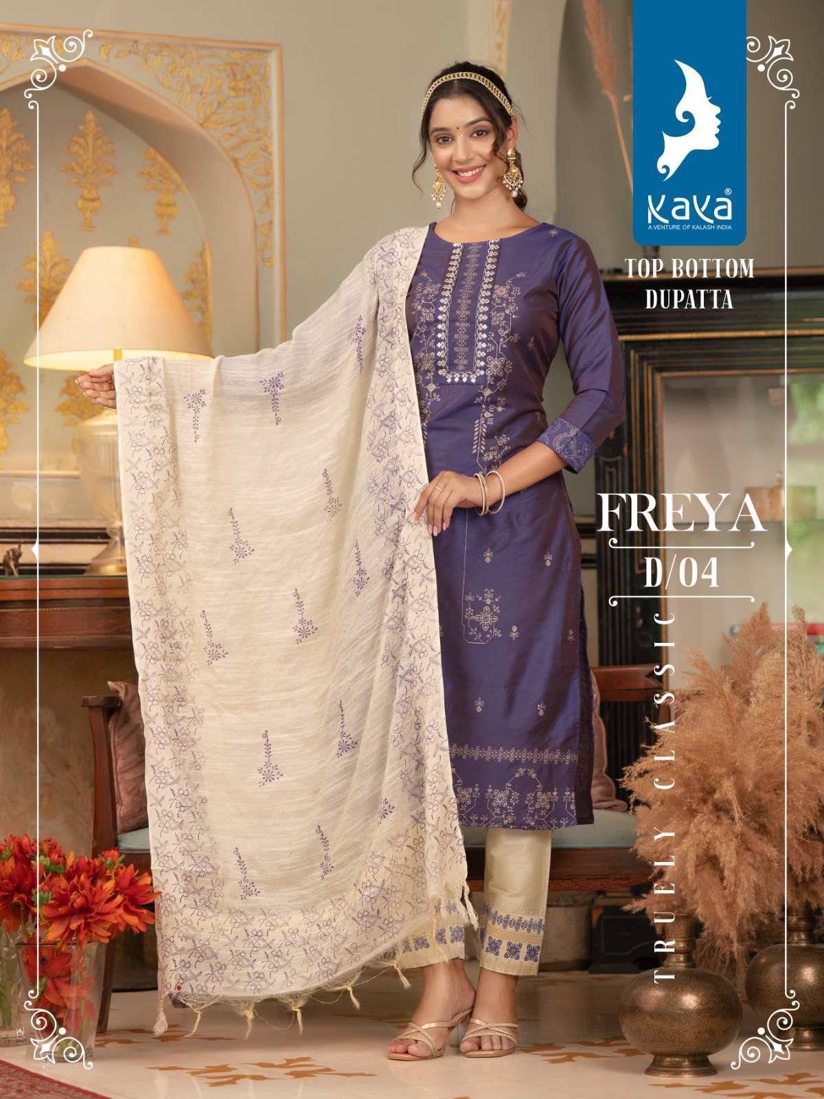 kaya present freya Silk with fancy Block Print Readymade suits ...