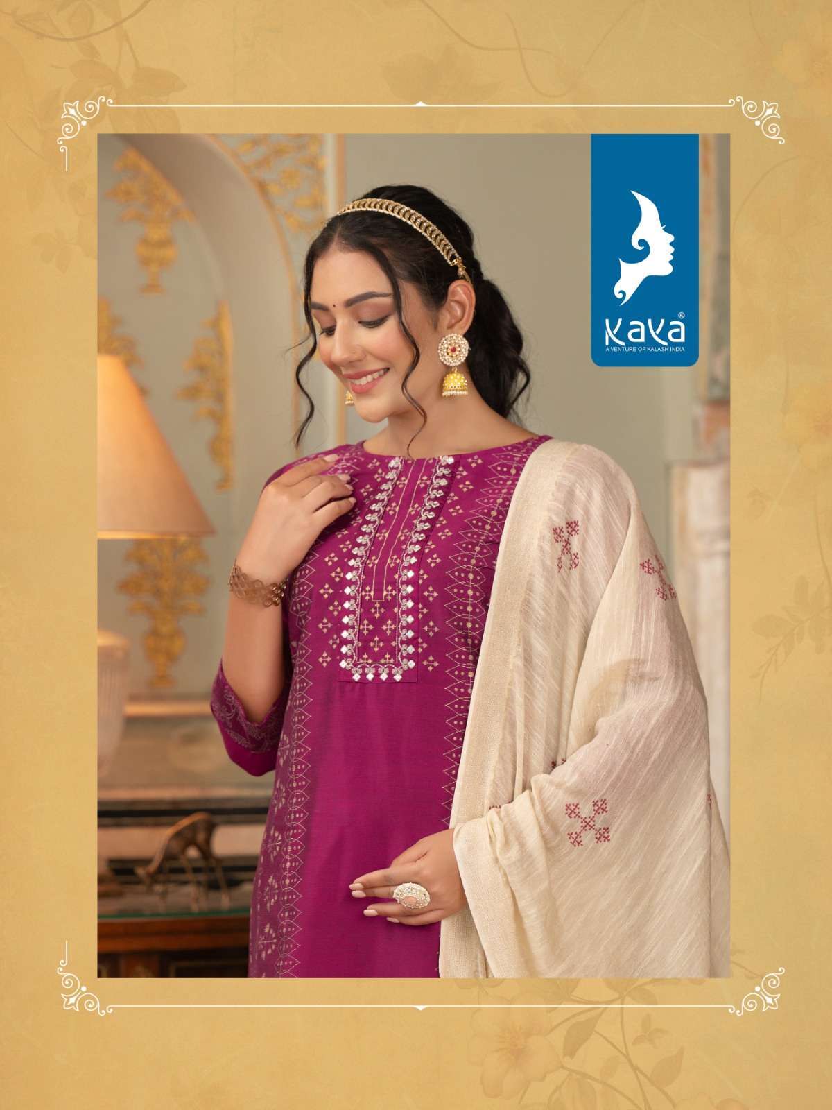 kaya present freya Silk with fancy Block Print Readymade suits ...