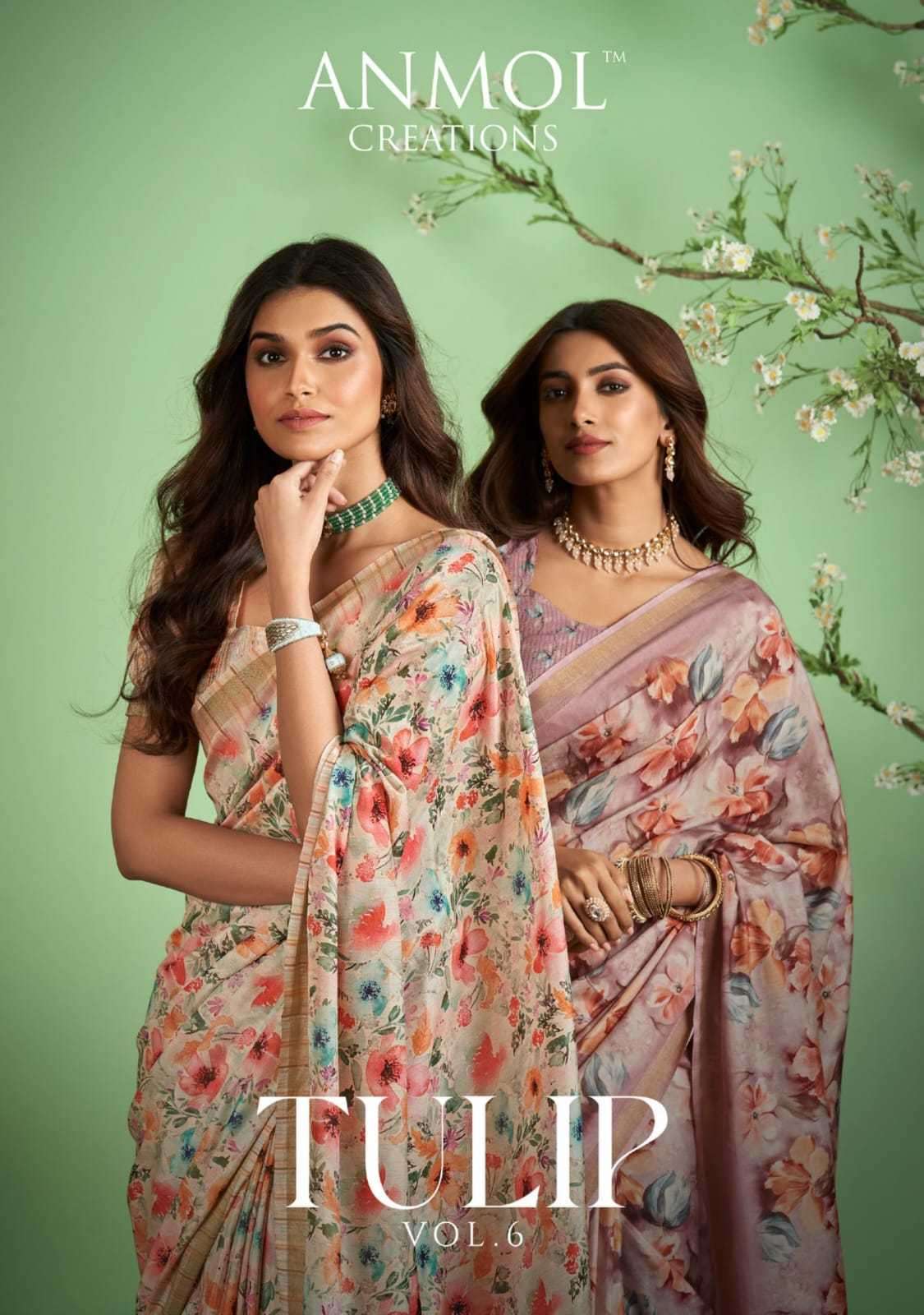 Anmol Creation Tulip vol 6 Silk with digital printed Saree collection ...