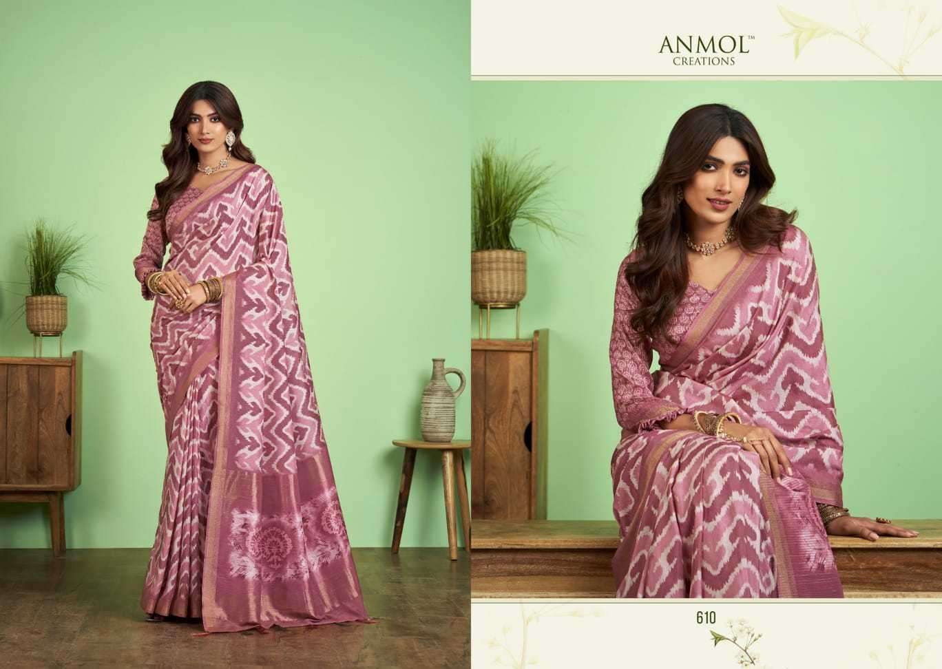 Anmol Creation Tulip vol 6 Silk with digital printed Saree collection ...