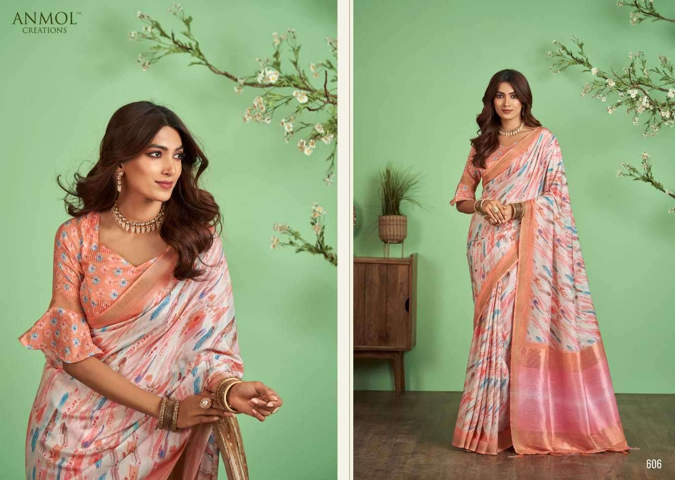 Anmol Creation Tulip vol 6 Silk with digital printed Saree collection ...