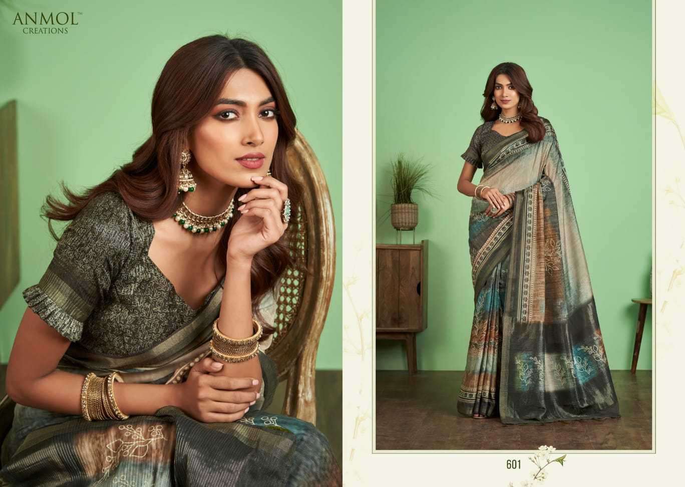 Anmol Creation Tulip vol 6 Silk with digital printed Saree collection ...