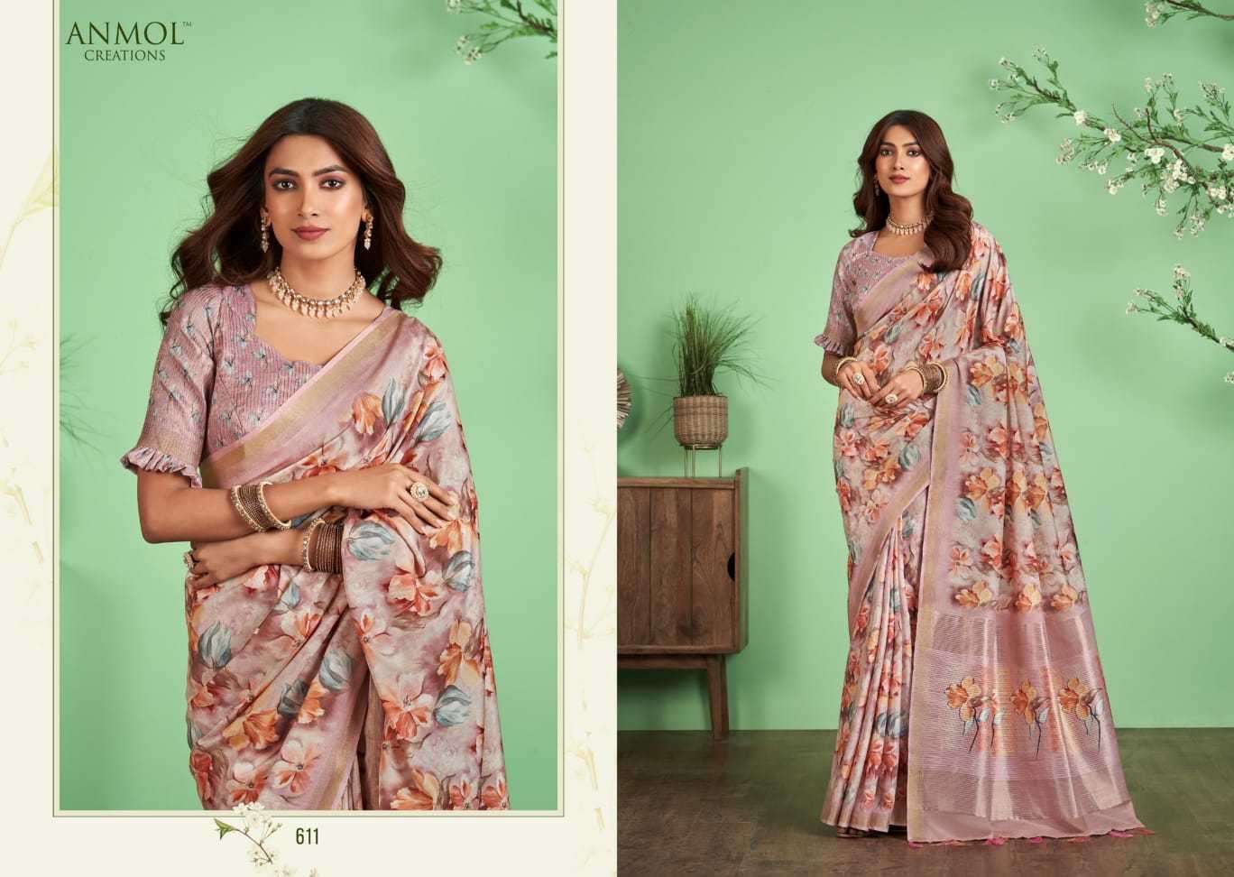 Anmol Creation Tulip vol 6 Silk with digital printed Saree collection ...