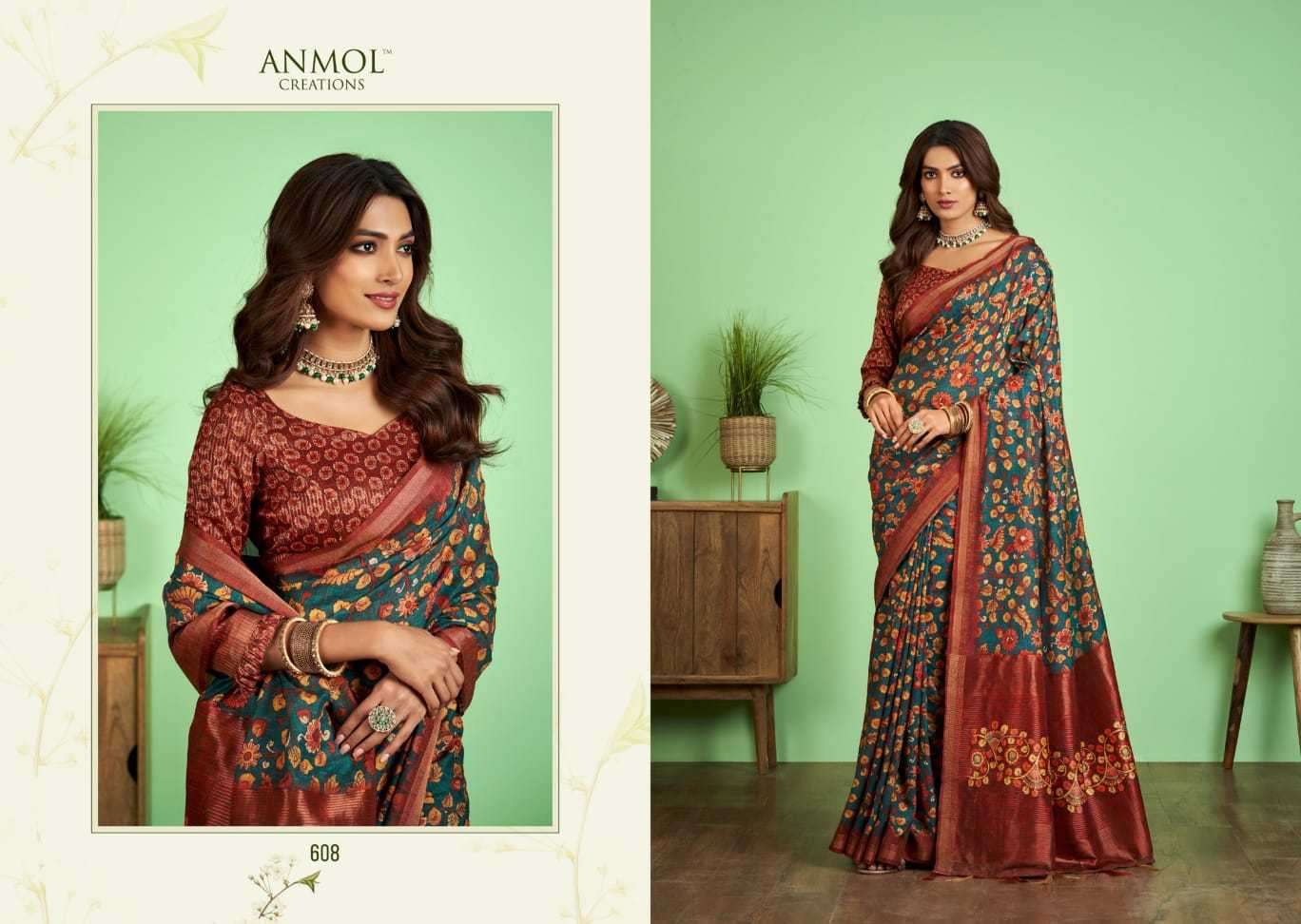 Anmol Creation Tulip vol 6 Silk with digital printed Saree collection ...