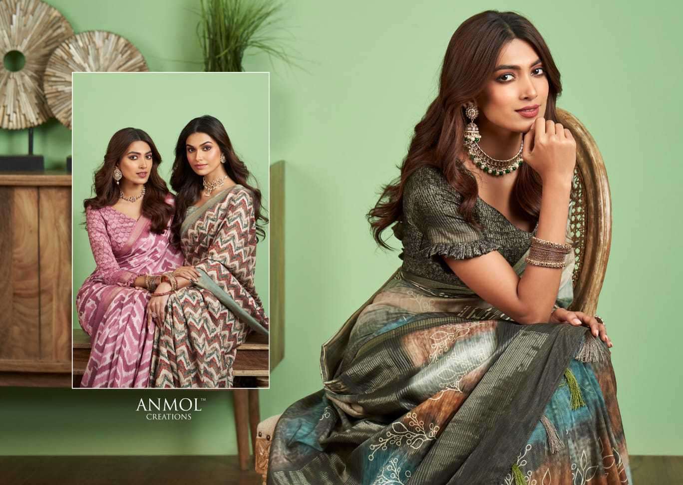 Anmol Creation Tulip vol 6 Silk with digital printed Saree collection ...