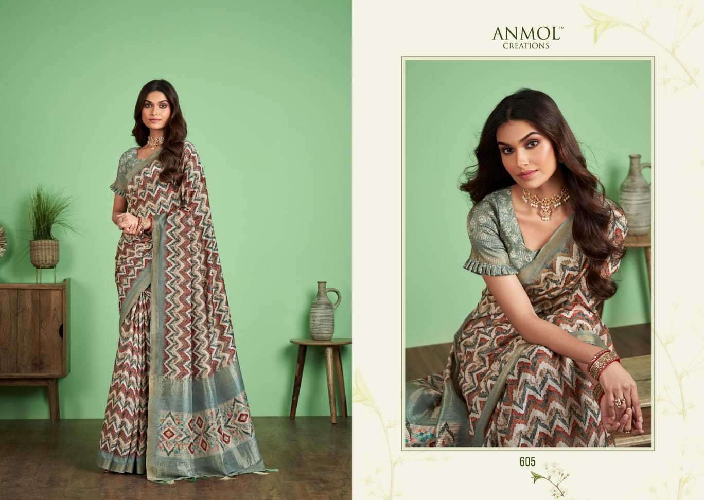 Anmol Creation Tulip vol 6 Silk with digital printed Saree collection ...