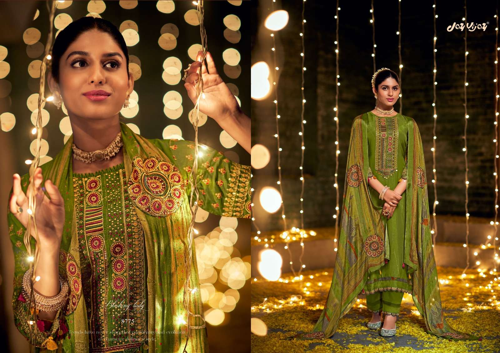 Jay Vijay Shravya Silk with Handwork Designer Traditional look salwar ...