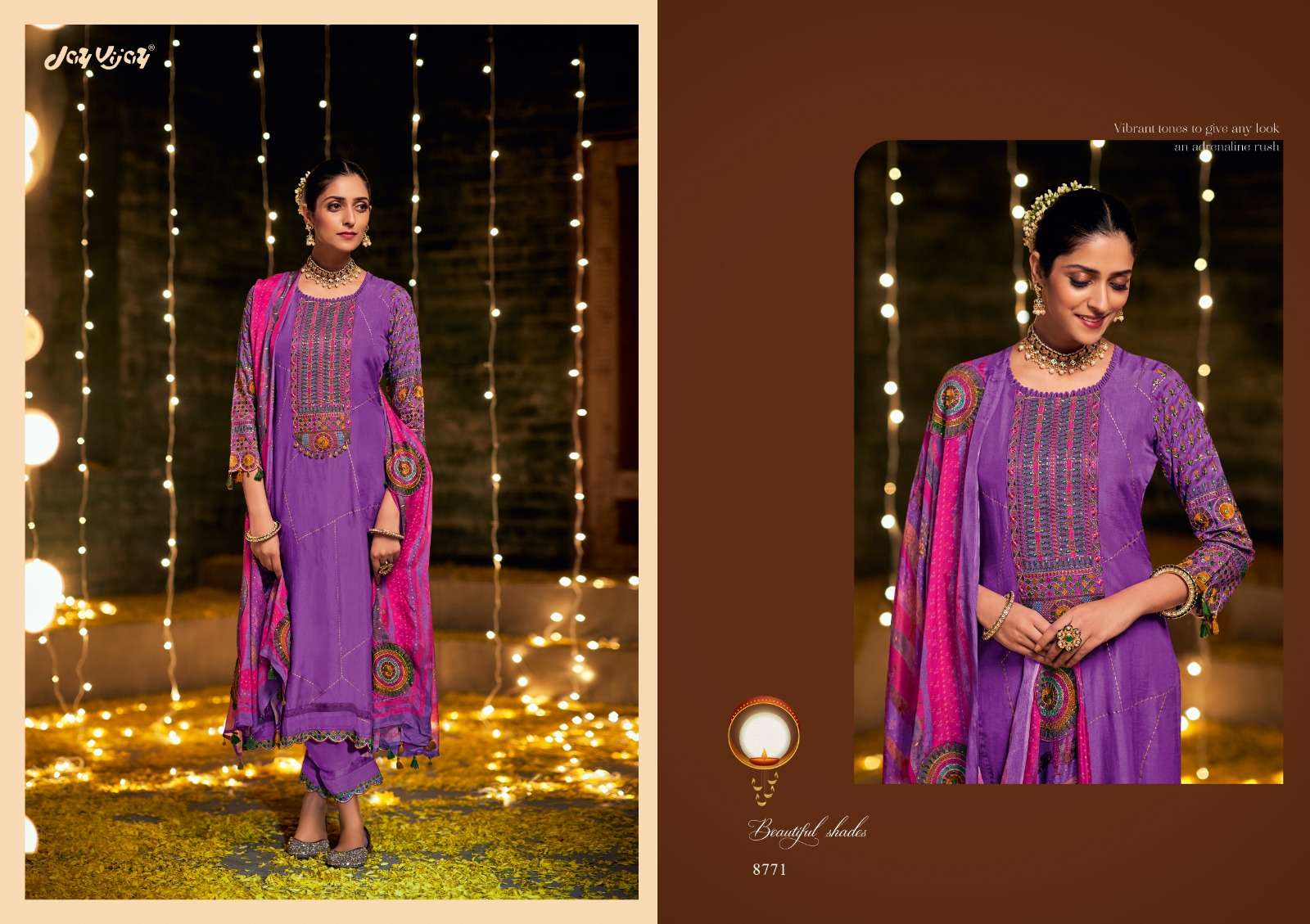 Jay Vijay Shravya Silk with Handwork Designer Traditional look salwar ...