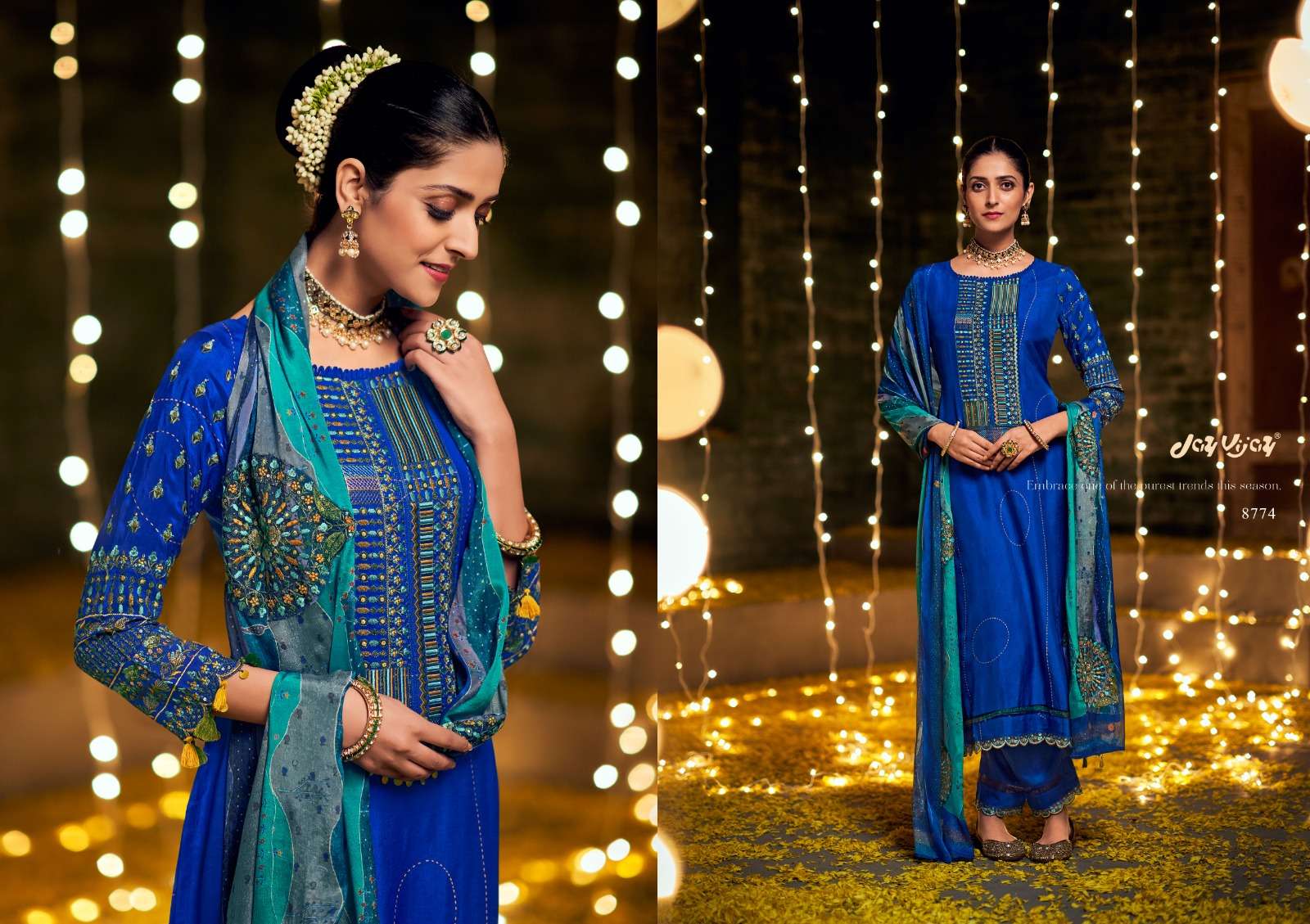 Jay Vijay Shravya Silk with Handwork Designer Traditional look salwar ...