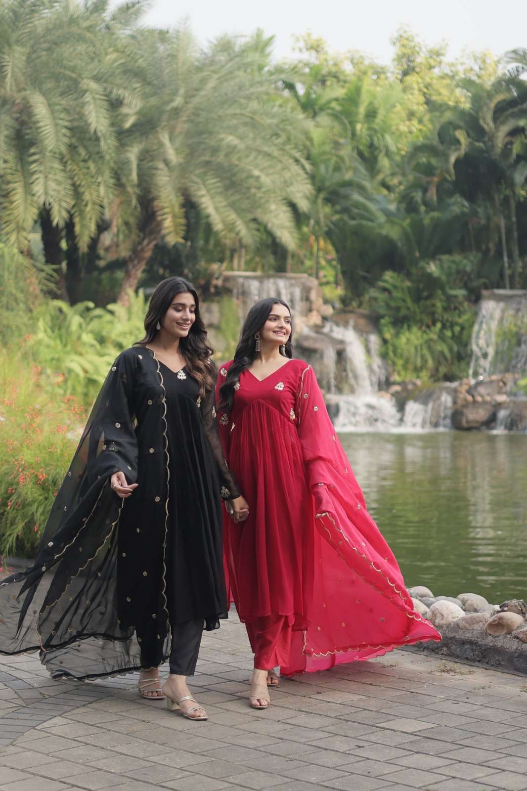 Party wear Style Georgette with EMbroidery work Readymade suits ...