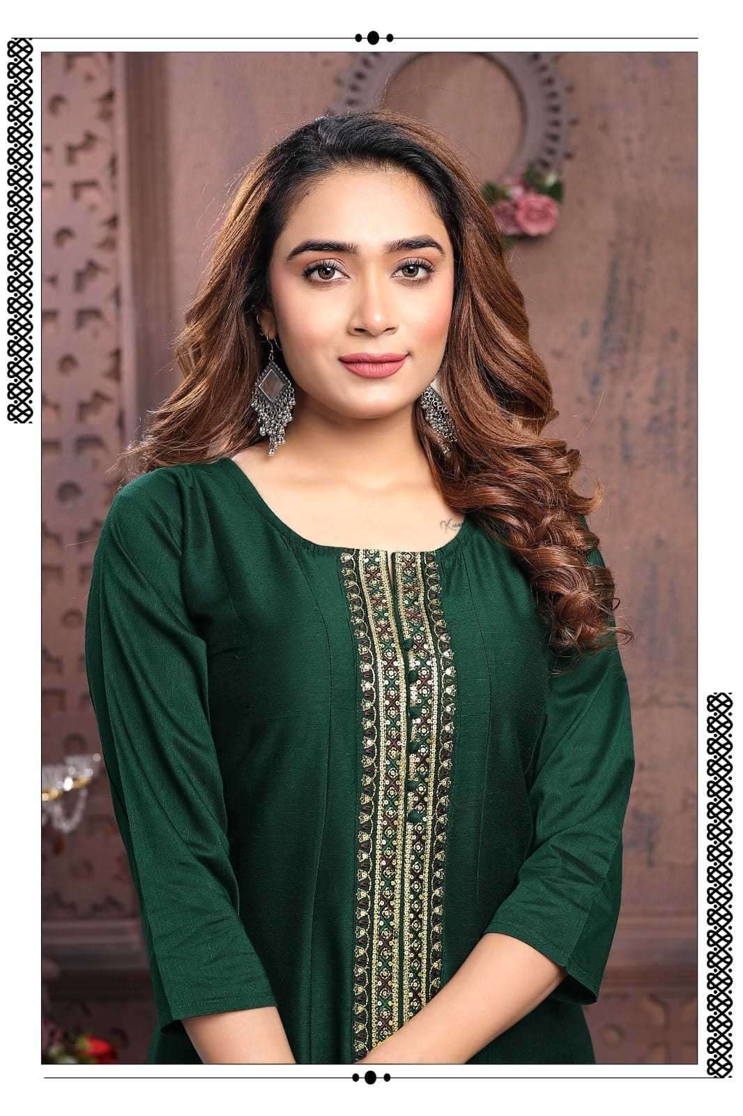 hirwa kali Silk with fancy Anarakali Style Readymade suits Collection ...