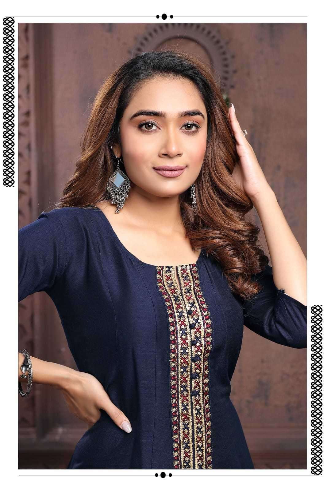 hirwa kali Silk with fancy Anarakali Style Readymade suits Collection ...