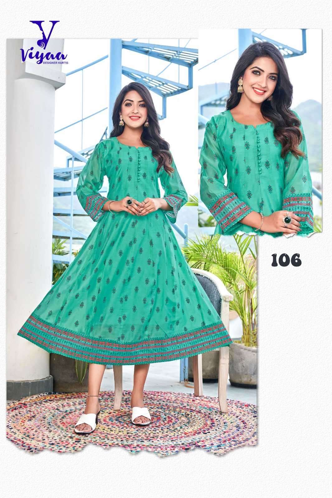 viyaa designer star girl Chanderi Modal Silk Classy Look Anarkali Style ...