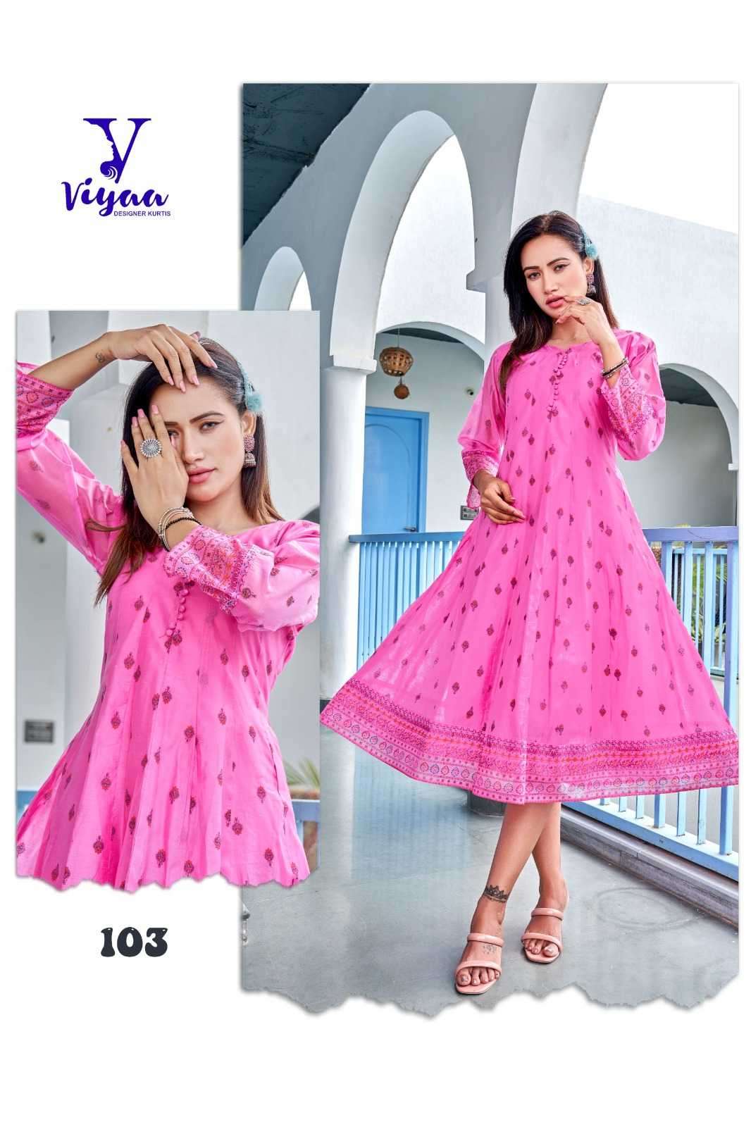 viyaa designer star girl Chanderi Modal Silk Classy Look Anarkali Style ...