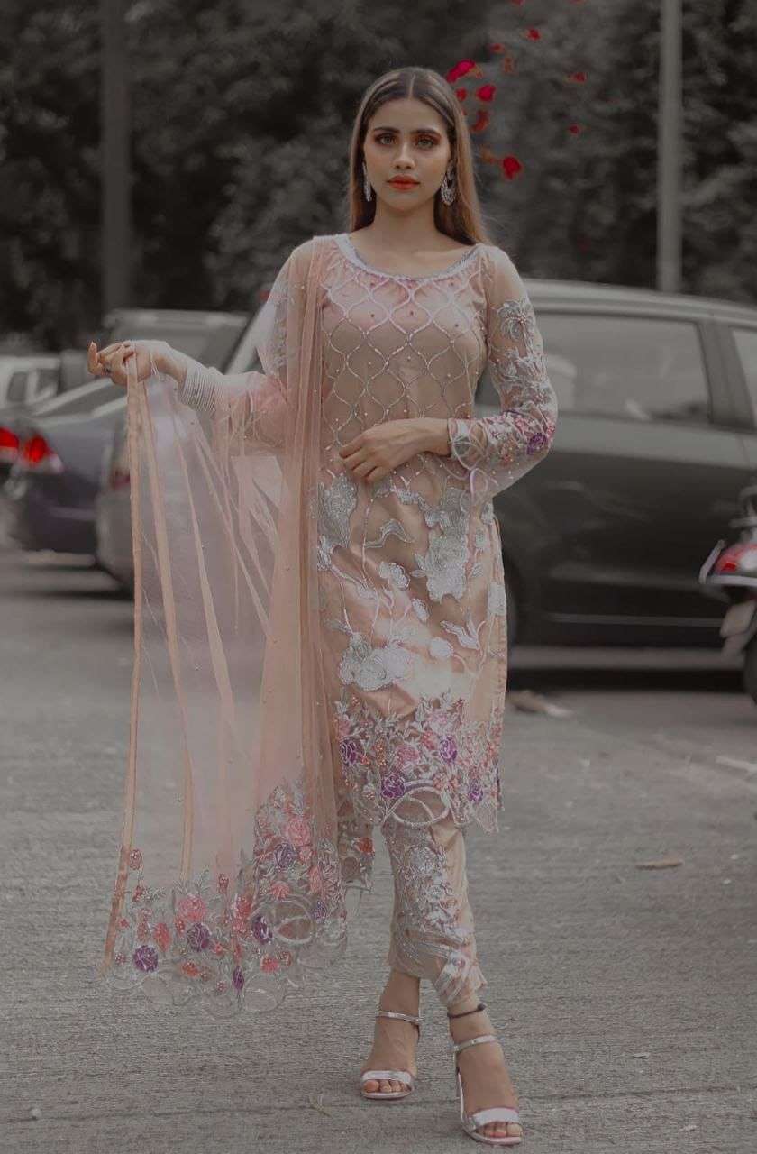 Affan Creation 101 Butterfly Net with Designer Pakistani salwar kameez ...