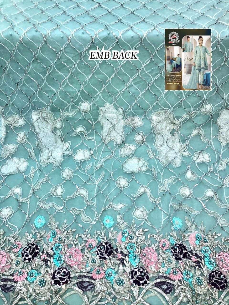 Affan Creation 101 Butterfly Net with Designer Pakistani salwar kameez ...