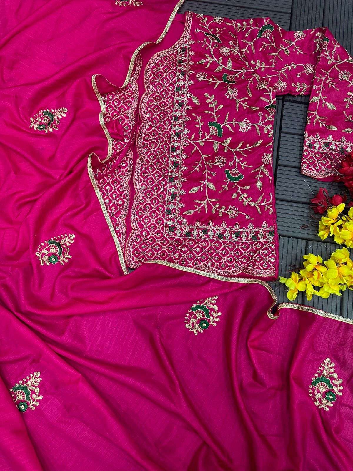 Dola Silk with Coding Work Stich Koti wedding look fancy saree ...