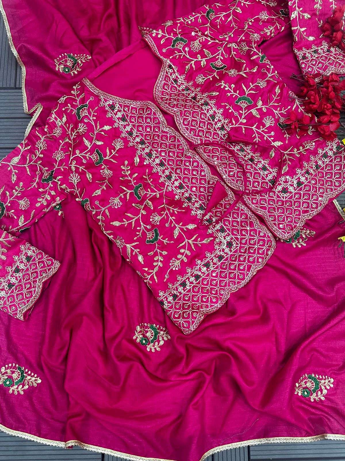 Dola Silk with Coding Work Stich Koti wedding look fancy saree ...
