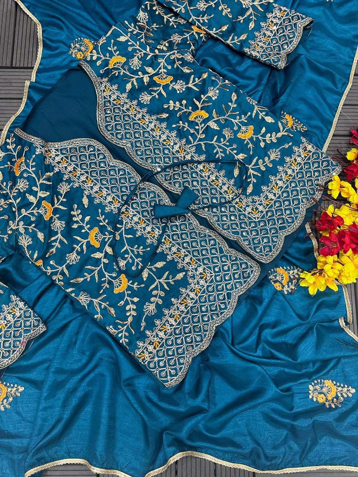 Dola Silk with Coding Work Stich Koti wedding look fancy saree ...