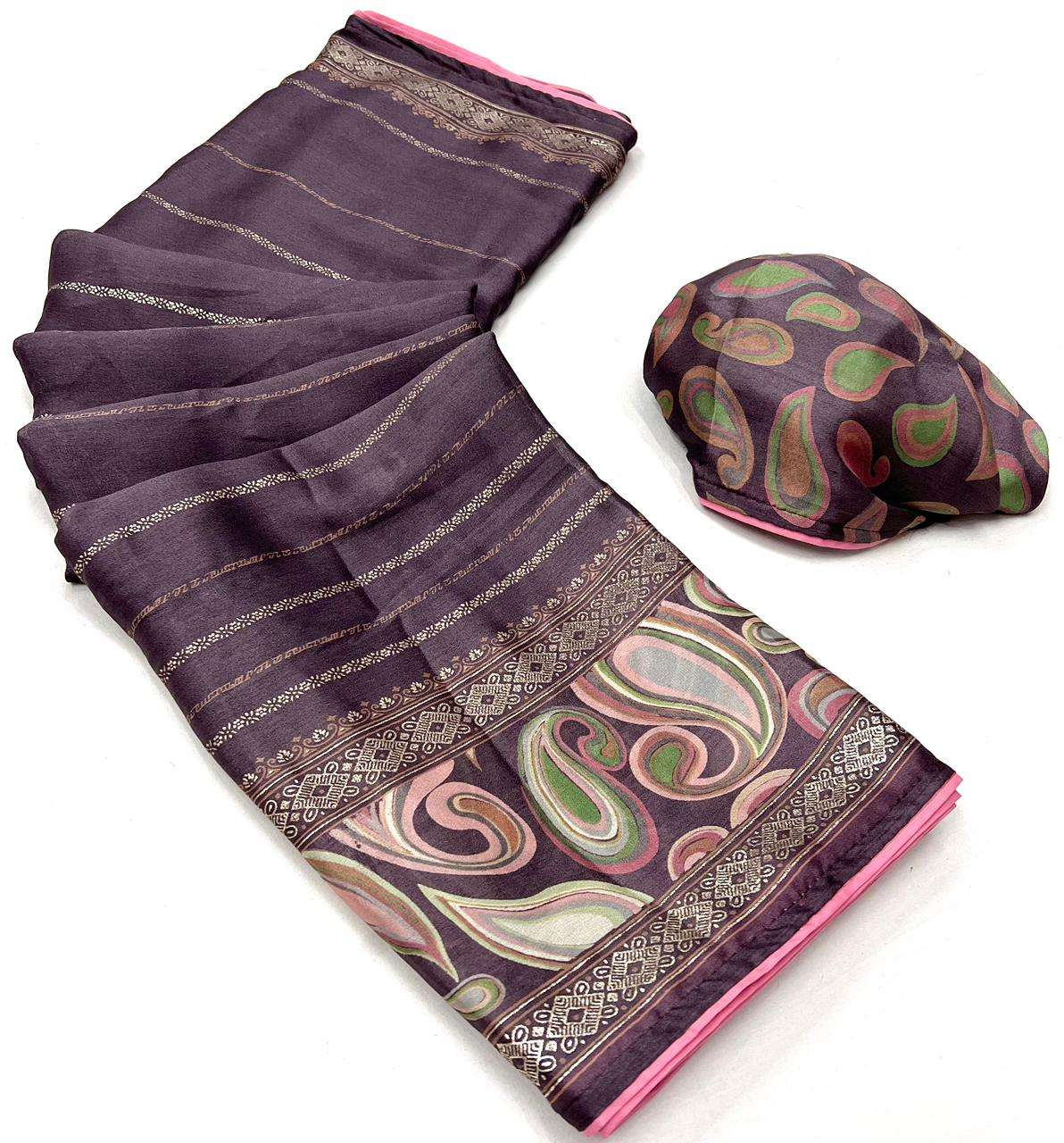 Lt fabrics Kashvi Creation ABHILASHA Dull moss With fancy saree ...