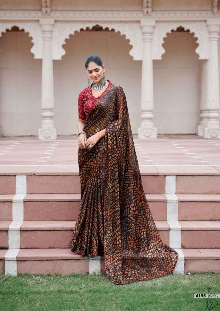 Lt fabrics kashvi Creation Panchi Brasso fabrics with Printed saree ...