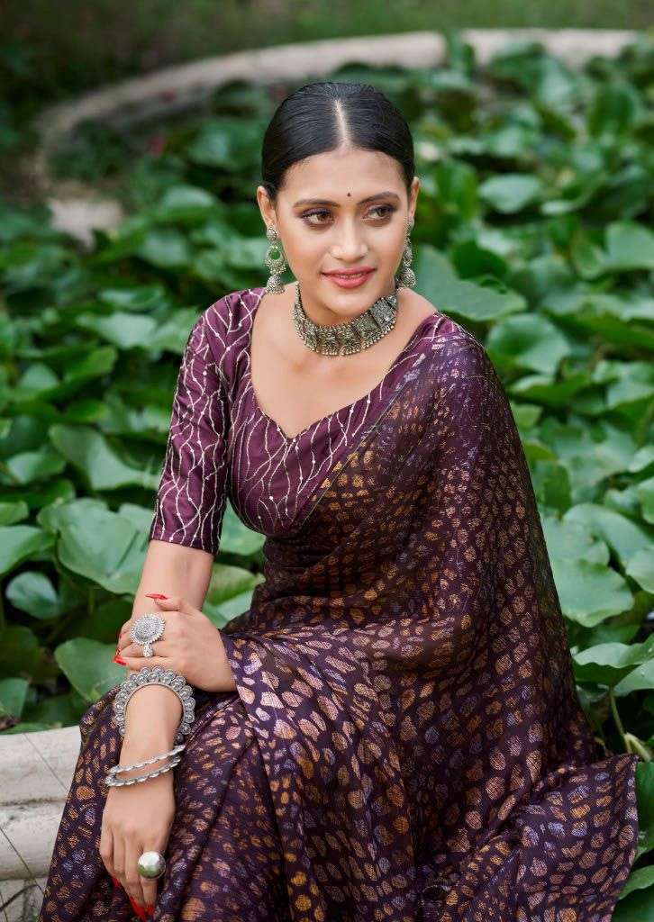 Lt fabrics kashvi Creation Panchi Brasso fabrics with Printed saree ...