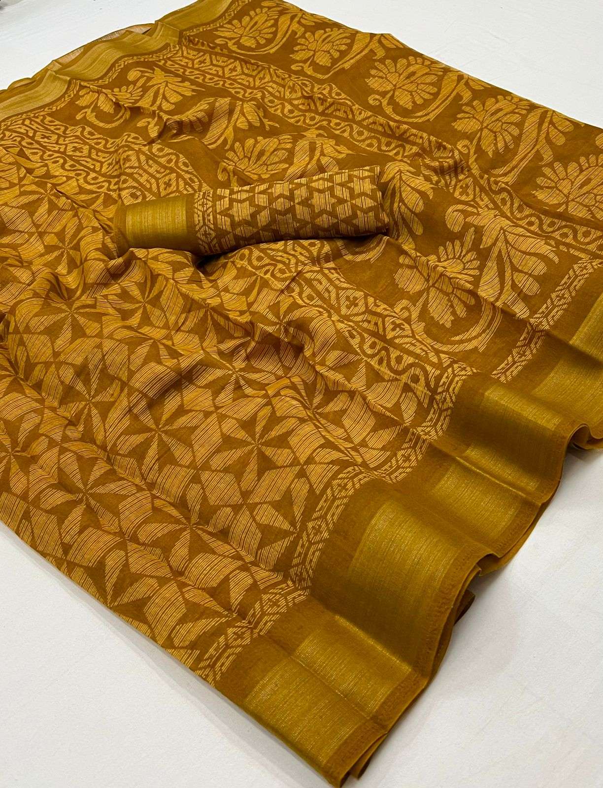 Ravya Soft Fabrics Brasso Design Regular wear saree collection at best rate