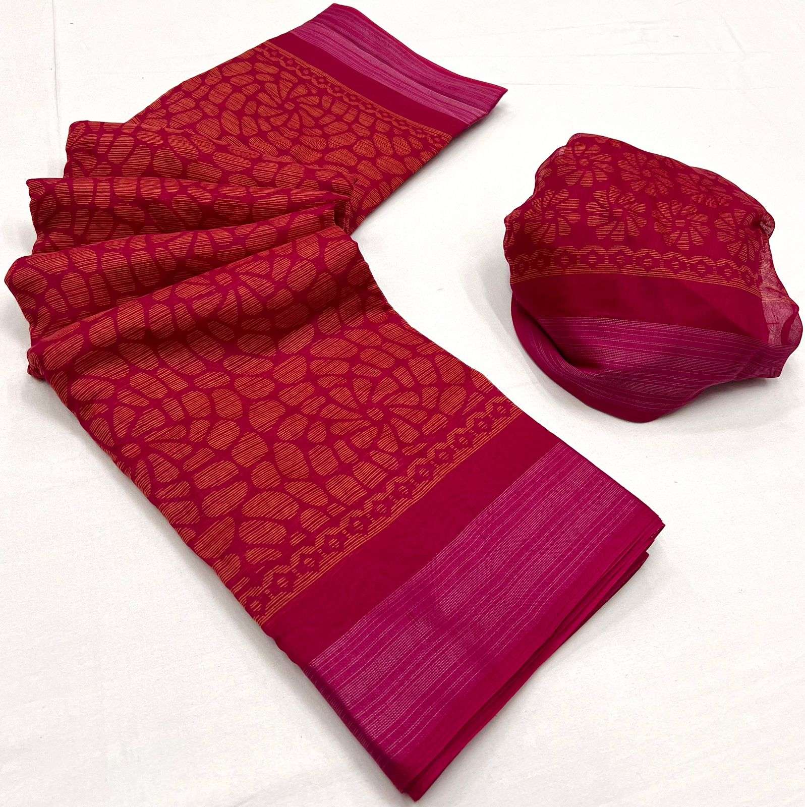 Ravya Soft Fabrics Brasso Design Regular wear saree collection at best rate