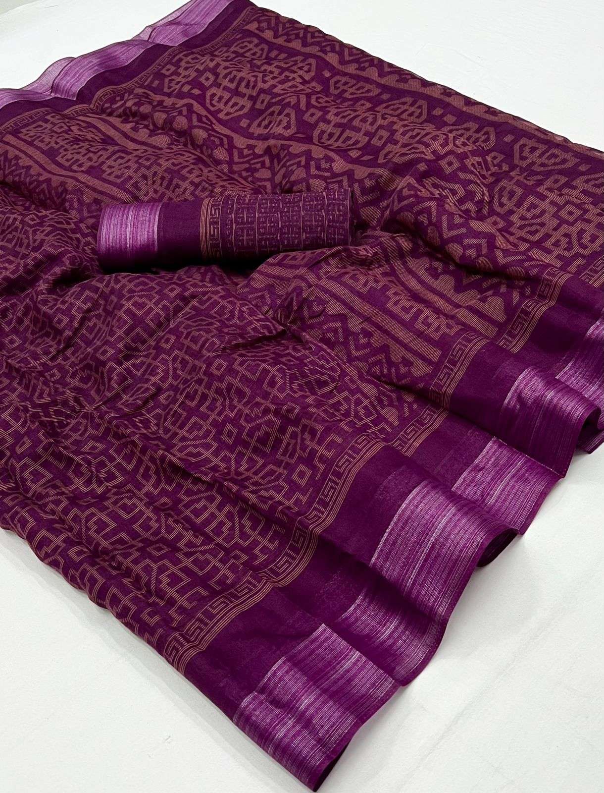 Ravya Soft Fabrics Brasso Design Regular wear saree collection at best rate