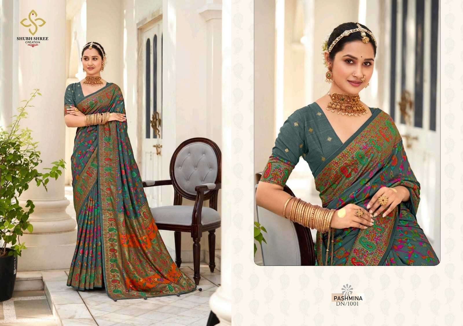 Shubh Shree Creation Pashminna Velvet silk with fancy winter special ...