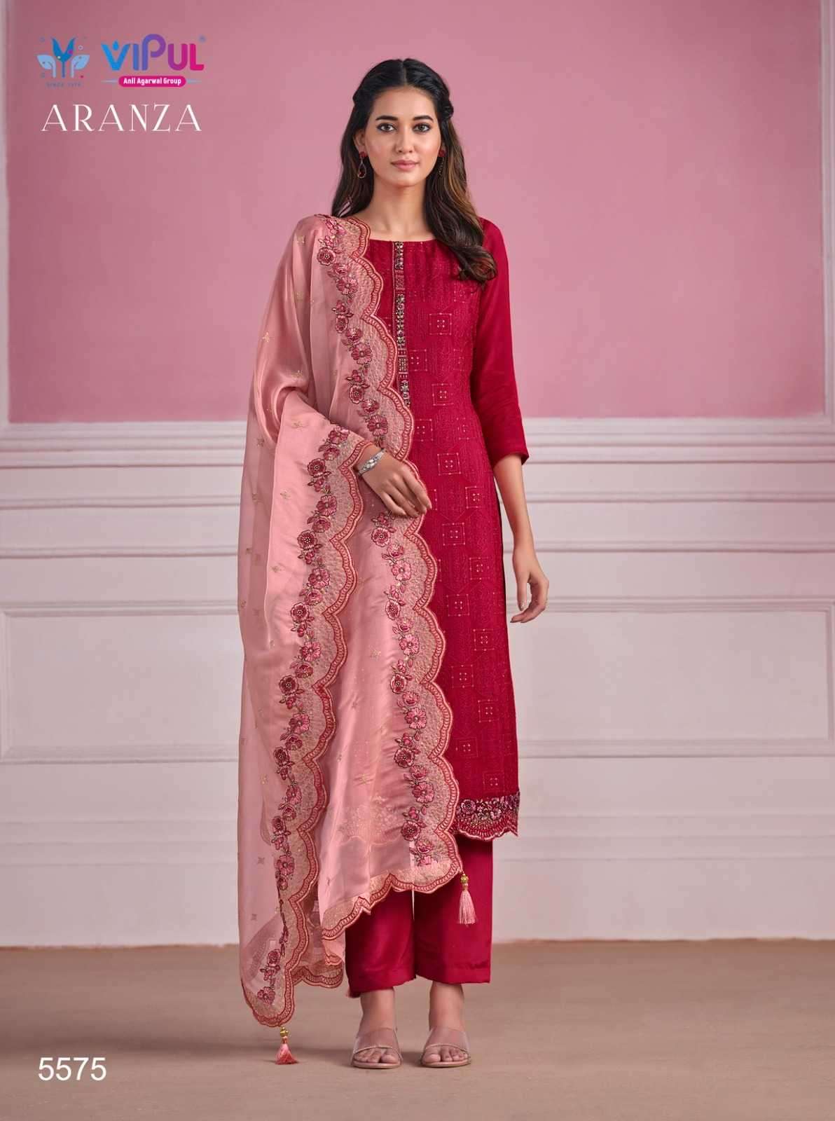 Vipul Fashion Aranza Chiffon with fancy Festival Special Salwar kameez ...
