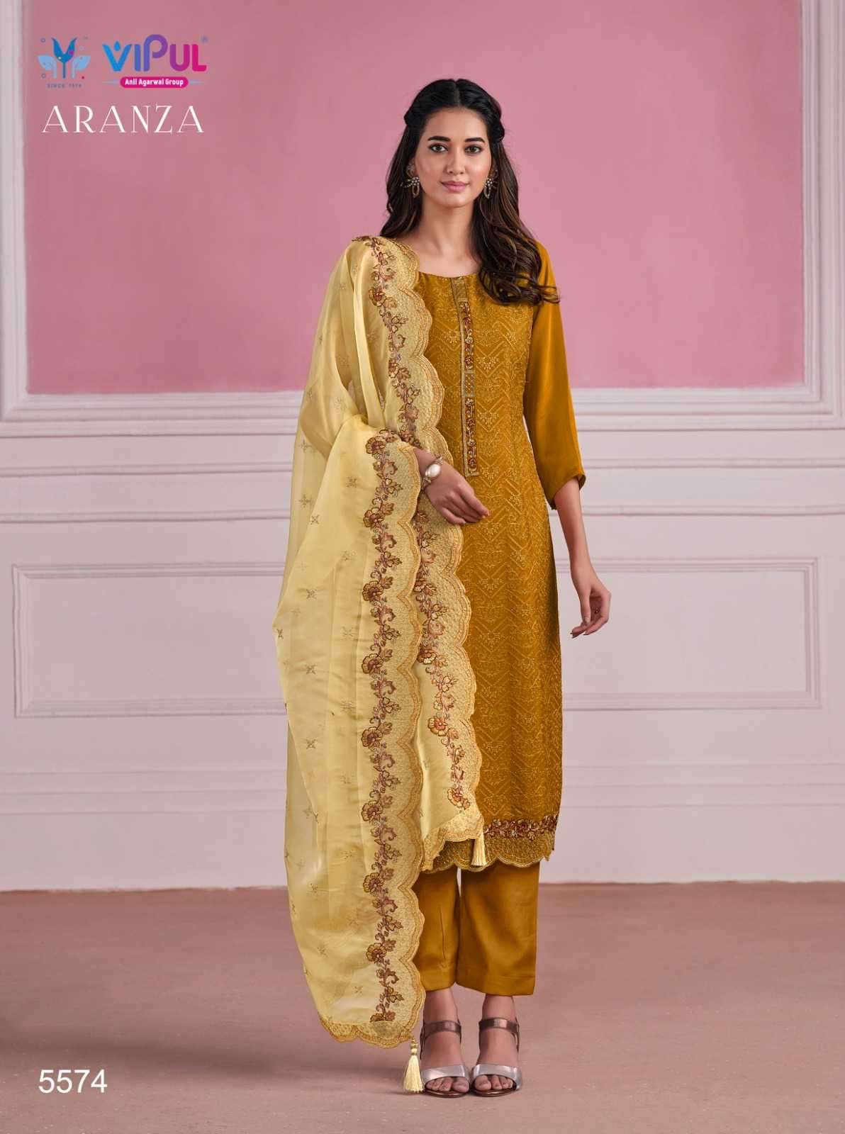 Vipul Fashion Aranza Chiffon with fancy Festival Special Salwar kameez ...