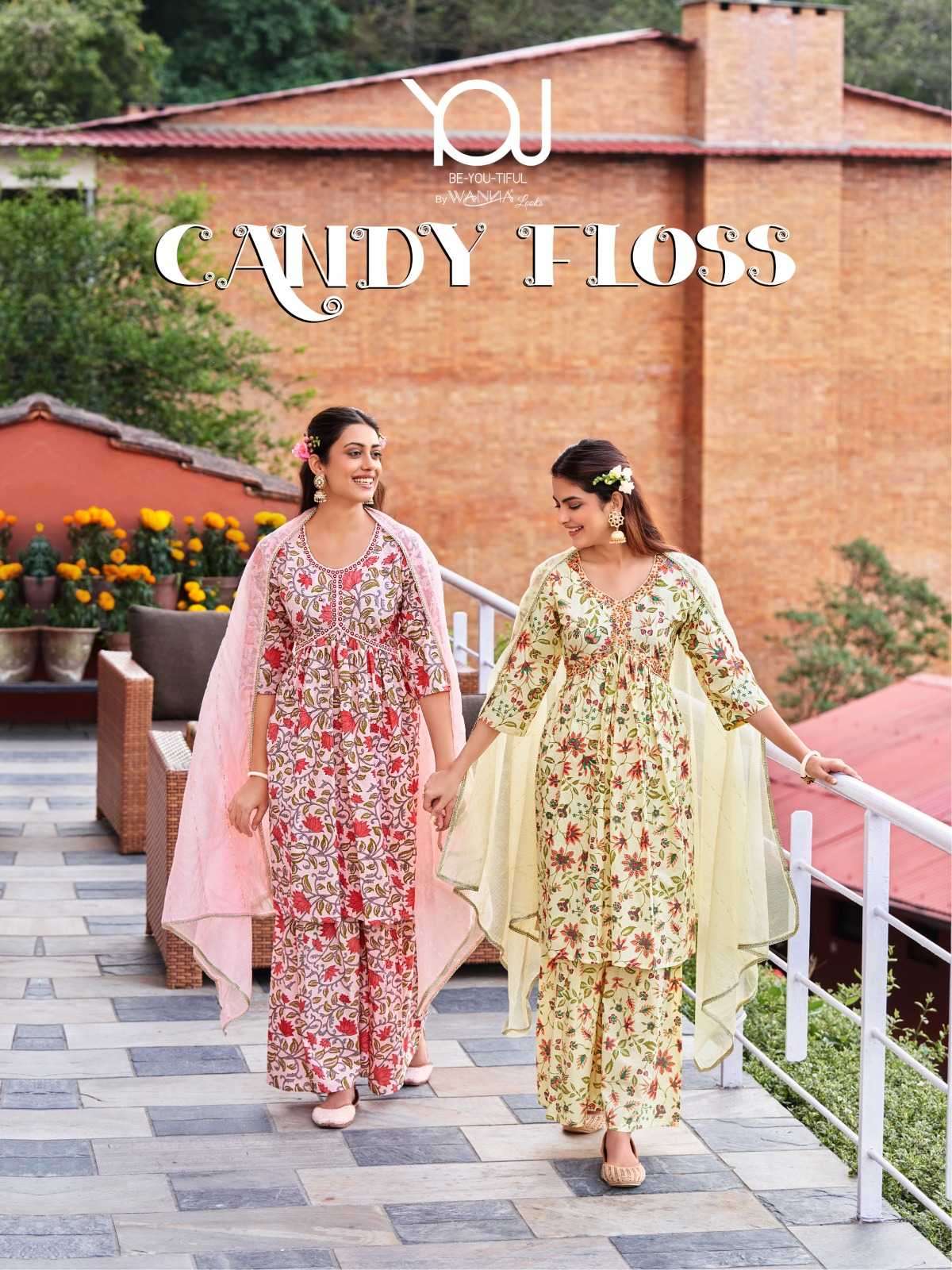 Wanna You Candy Floss Alia Cut Fancy Readymade suits collection at best ...