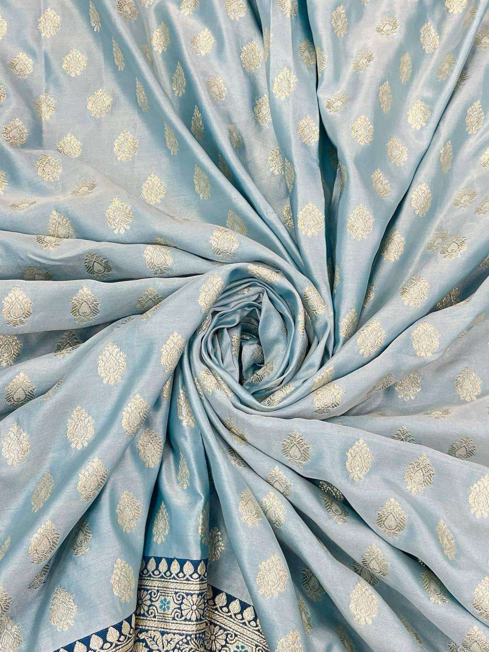 Wedding Look Firozi Banarasi silk with Weaving Design saree collection ...