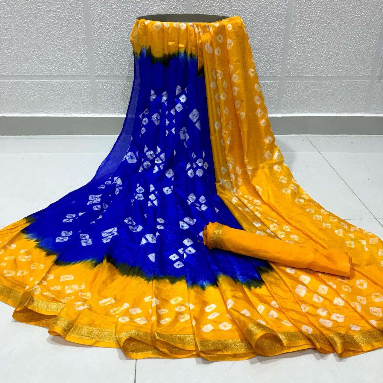 Cotton with Traditional Bandhani Printed saree collection at best rate