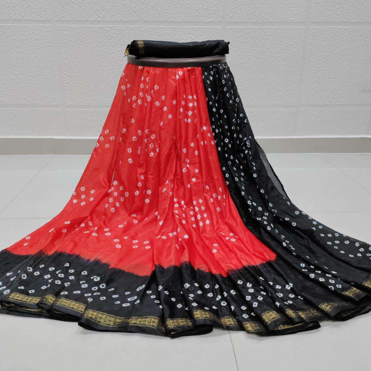Cotton with Traditional Bandhani Printed saree collection at best rate