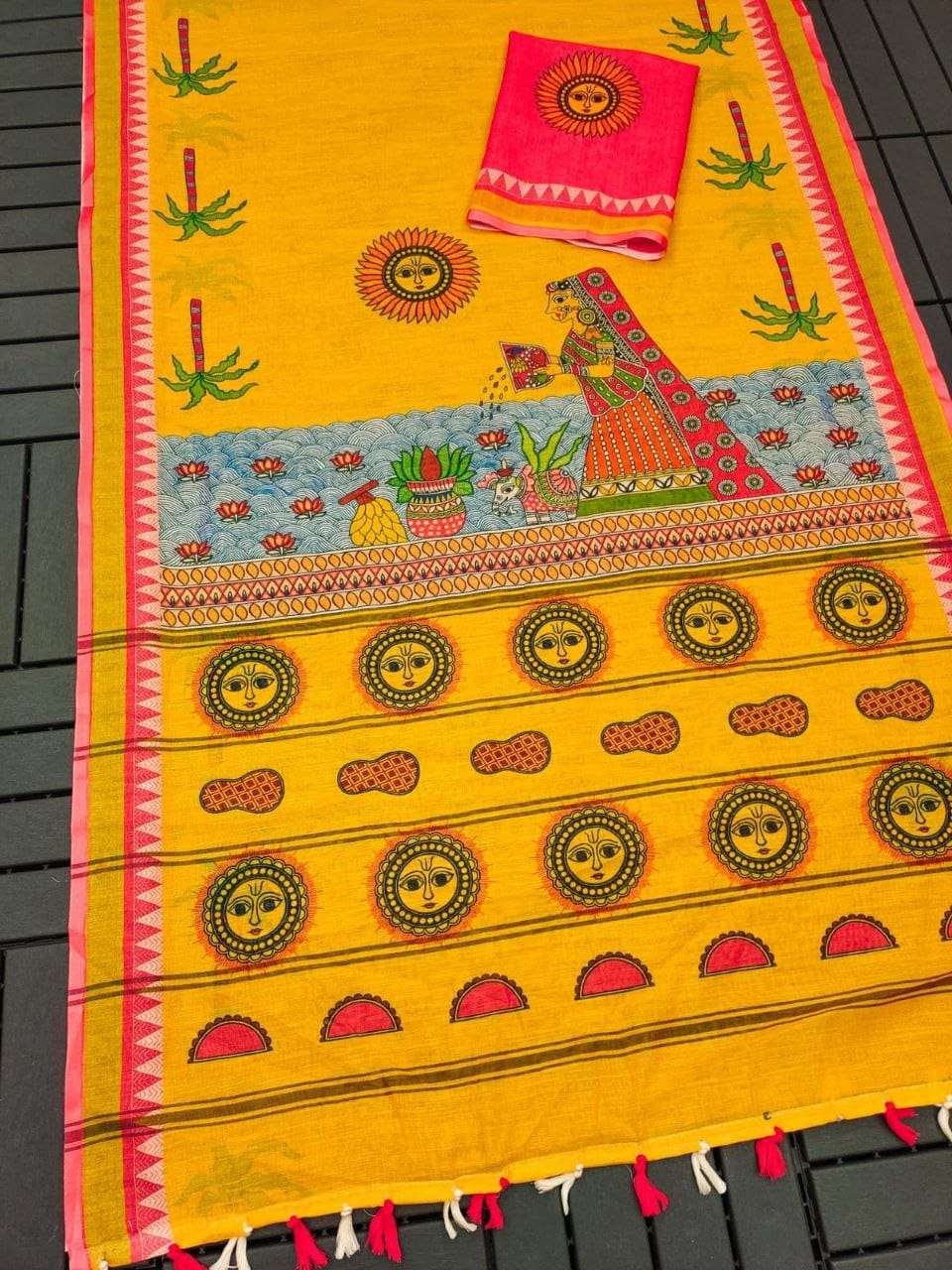 Festival Special linen With Printed Saree collection at best rate