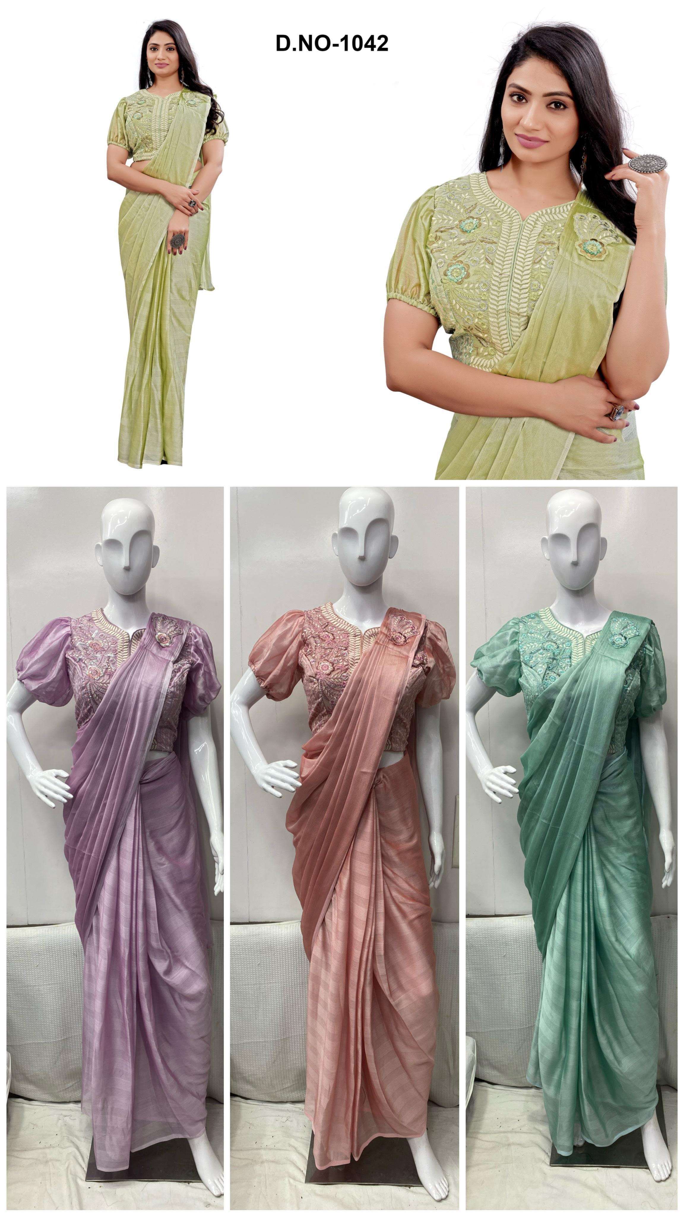 Function special designer fancy look ready to wear saree collection at ...