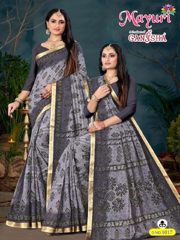 GANESHA MAYURI COTTON with printed Regular wear Saree collection at ...