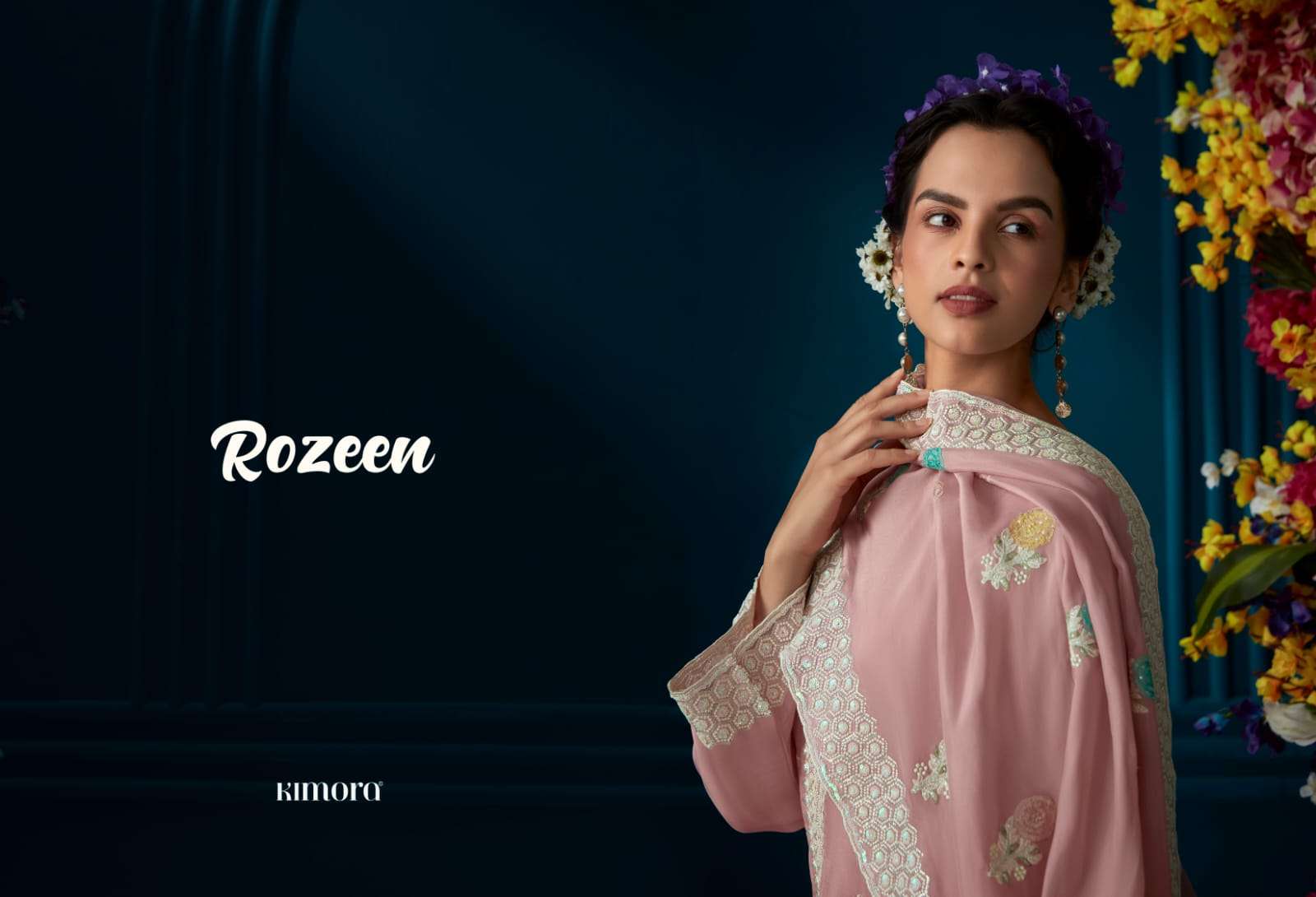 Kimora Fashion Rozeen Collection Modal Silk with Sequence Embroidery ...