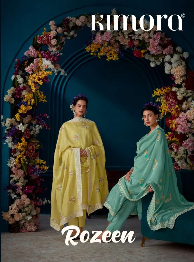 Kimora Fashion Rozeen Collection Modal Silk with Sequence Embroidery ...