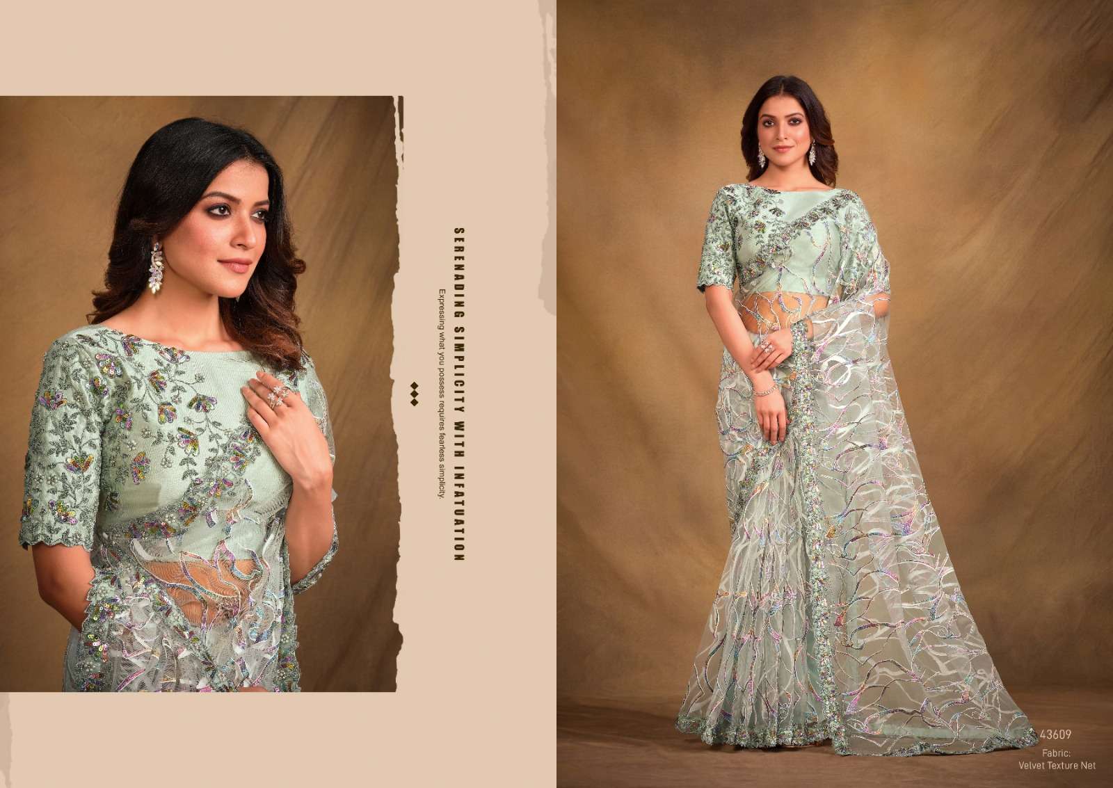 Mahotsav Mohmanthan Norita 43600 Series Mahitha fancy Farbric with ...